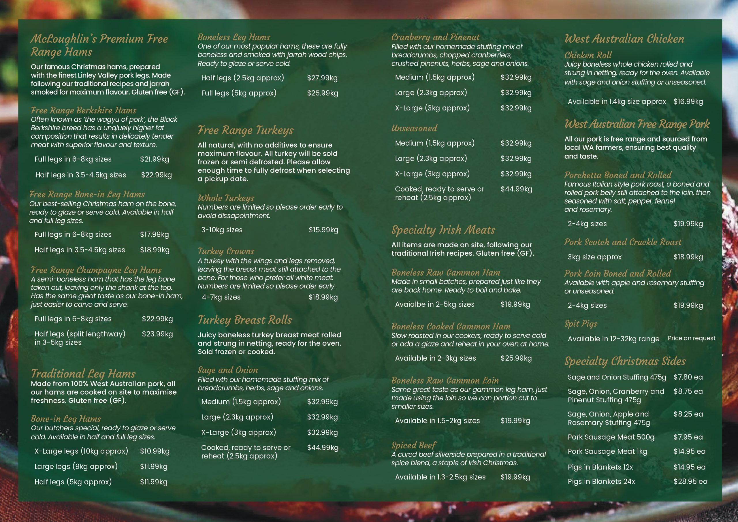 Christmas Orders: Perth's Best Christmas Hams - McLoughlin Butchers